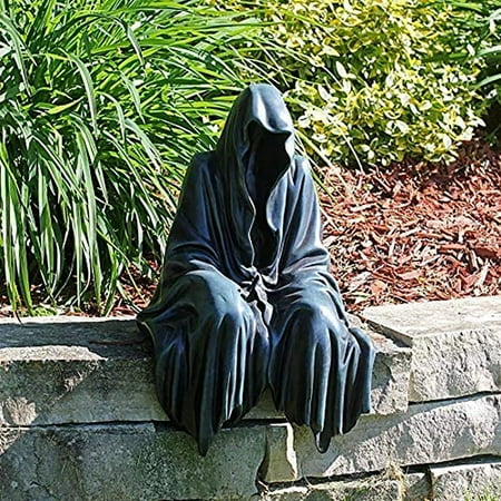 Reaper Creeper Halloween Decoration,Resin Sitting Reaper Figurines ...