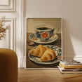 Affixzi Breakfast Still Life Poster - Coffee and Croissant Kitchen Wall ...
