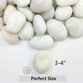 20lbs Large River Rocks for Landscaping, 3-4" White Pebbles for Garden ...
