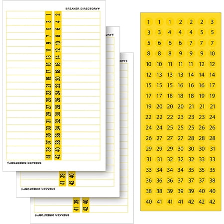 4 Pieces Circuit Breaker Directory Label Sticker Load Center ...