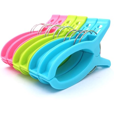 Tatum88 Set of 6 Super Jumbo Plastic Clips for Keeping Towels Sheets ...
