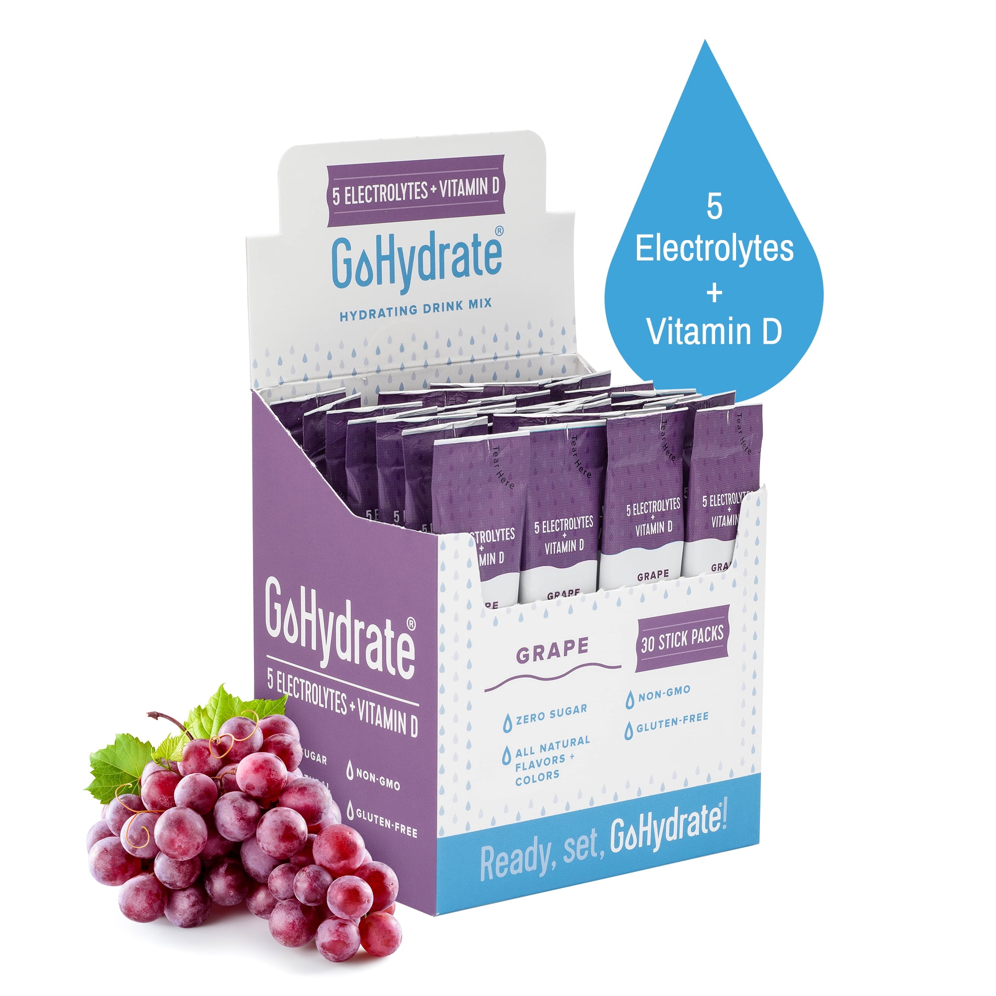 Electrolyte Hydration Drink Mix with Vitamin D, Non GMO Electrolyte ...