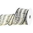 Homeford Music Sheet Notes Faux Linen Wired Ribbon, 2-1/2-inch, 10-yard ...