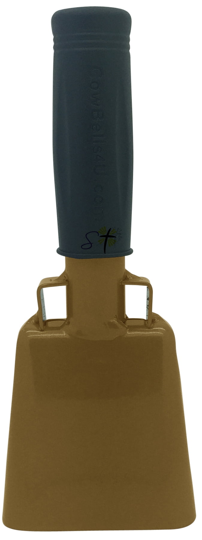 6.1 inch Gold Bell Black Handle Cowbell with Stick Grip Handle Used for ...