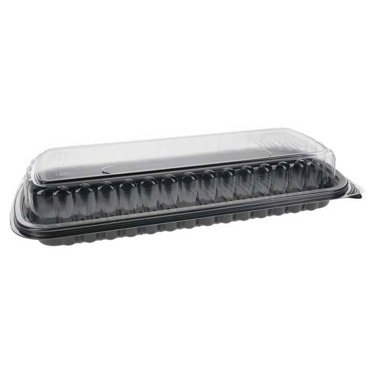 Pactiv Rose Pattern Plastic Cake Container 13", Black Base/Clear Lid ...