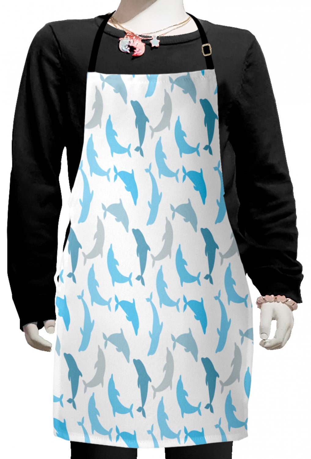 Sea Animals Kids Apron, Dolphin Fish Underwater Ocean Marine Natural ...