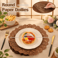 120 Pack Coffee Disposable Doilies 12 Inch Round Paper Placemats ...