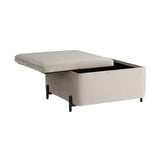 Studio Living Kingston Modern Large Storage Ottoman, Taupe Velvet ...