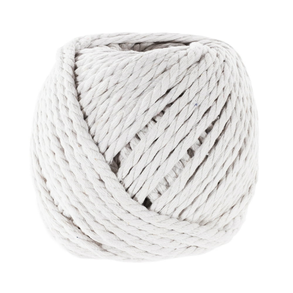 Craft County 100% All-Natural Cotton Rope for Braided Wall Hangings ...