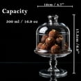 Glass Cake Stand with Dome, Clear Glass Cloche on Pedestal – Elegant ...