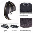 YiFudd Clip-In Human Hair Extensions, Neat Air Fringe, Straight Flat ...