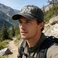 AZXY Classic Washed Baseball Cap with Letter Print, Adjustable Sun Hat ...