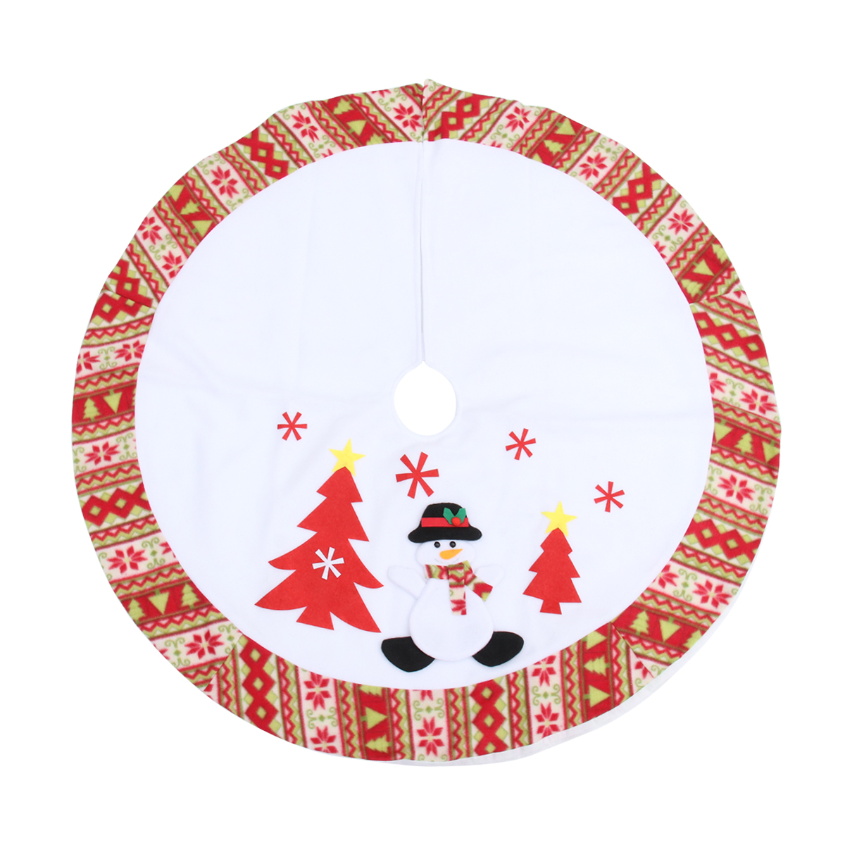 Christmas Tree Cloth Classic Snowman Pattern Tree Apron Skirt Christmas ...