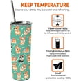 Corgi Tumbler With Lid and Straw Stainless Steel 20oz Corgi Dog Skinny ...