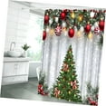 hgudesign Christmas Tree Shower Curtain, Xmas Snowflake Winter Holiday ...