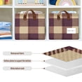 Burgundy Checkered Pattern Collapsible Storage Bin Open Home Shelf ...