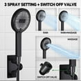 13 Inch High Rain Shower with Handheld Combo, Wide Rainfall Showerhead ...