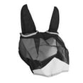 Black with Gray S Horse Face Cover Fine Mesh Fly Guard Breathable ...