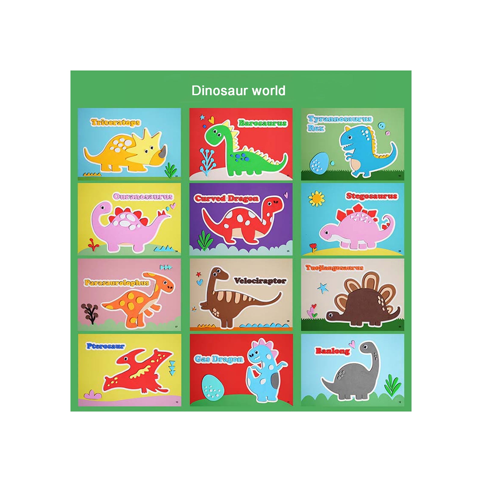 Fun 3D Sticker Painting Kit Set of 12, Cognitive Development ...