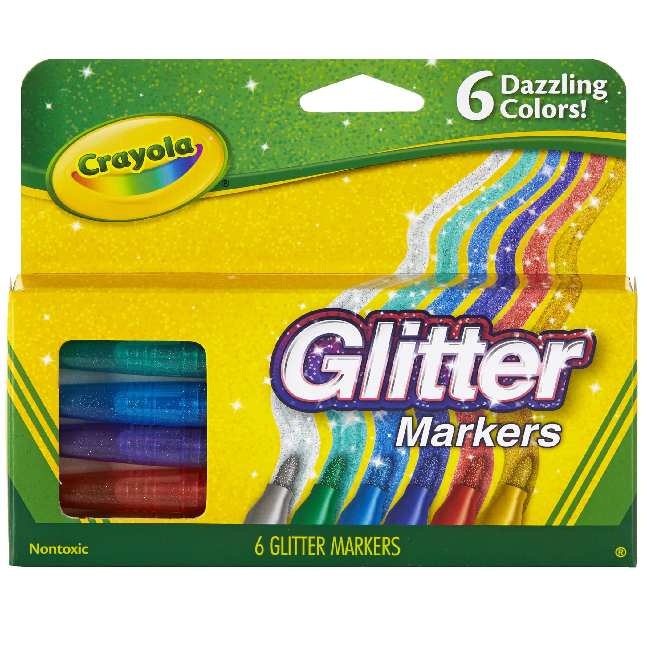 Crayola Glitter Markers 6 Colors Per Box Set Of 3 Boxes Walmart crayola-glitter-markers-6-colors-per-box-set-of-3-boxes-walmart