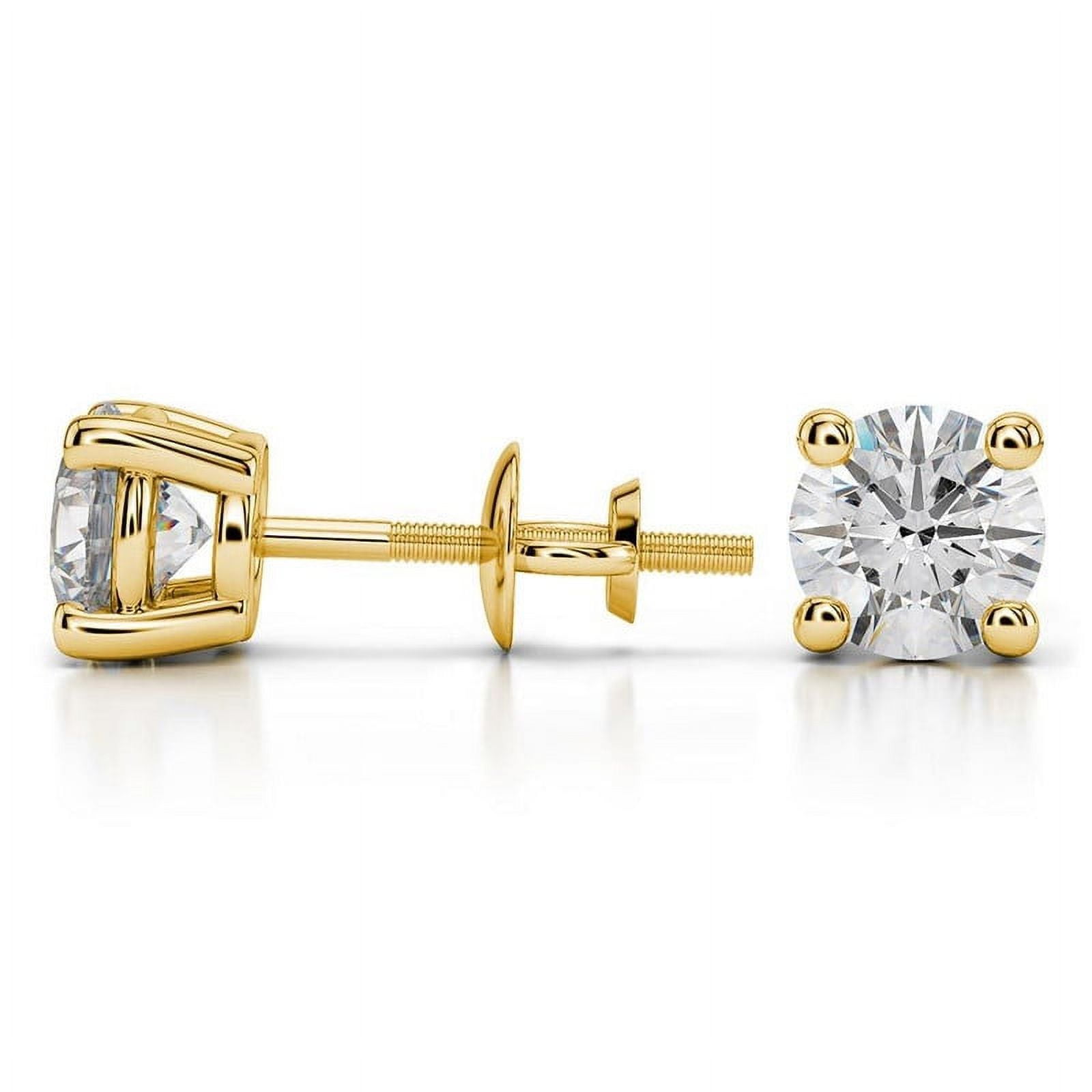 Click here for 1/4 To 2 Carat Lab Grown Diamond Round Stud Earrin... prices
