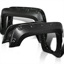 Spec-D Tuning 4PC Front + Rear Smooth Black Rivet Bolt-On Pocket Style ...
