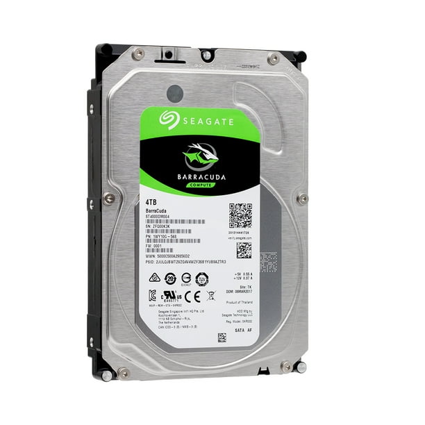 Seagate BarraCuda Series ST4000DM004 Disco duro mecánico de 3,5 pulgadas SATA HDD interno 4 TB ...