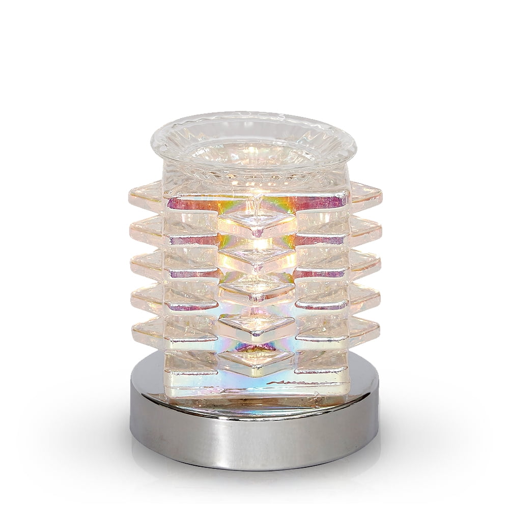 Aromar Premium Circular Glass Oil and Wax Lamp Warmer w/ Dimmer Switch ...