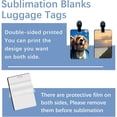 20 Pcs Sublimation Luggage Tag Blanks Rectangle Bulk with Belt MDF ...