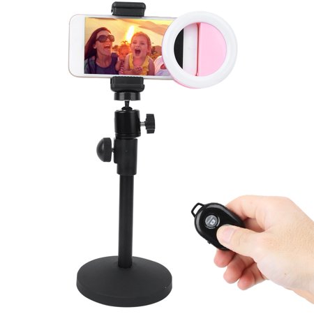 VGEBY 10.5cm LED Ring Light&Bracket+Phone Clip+ Remote Control For Live ...