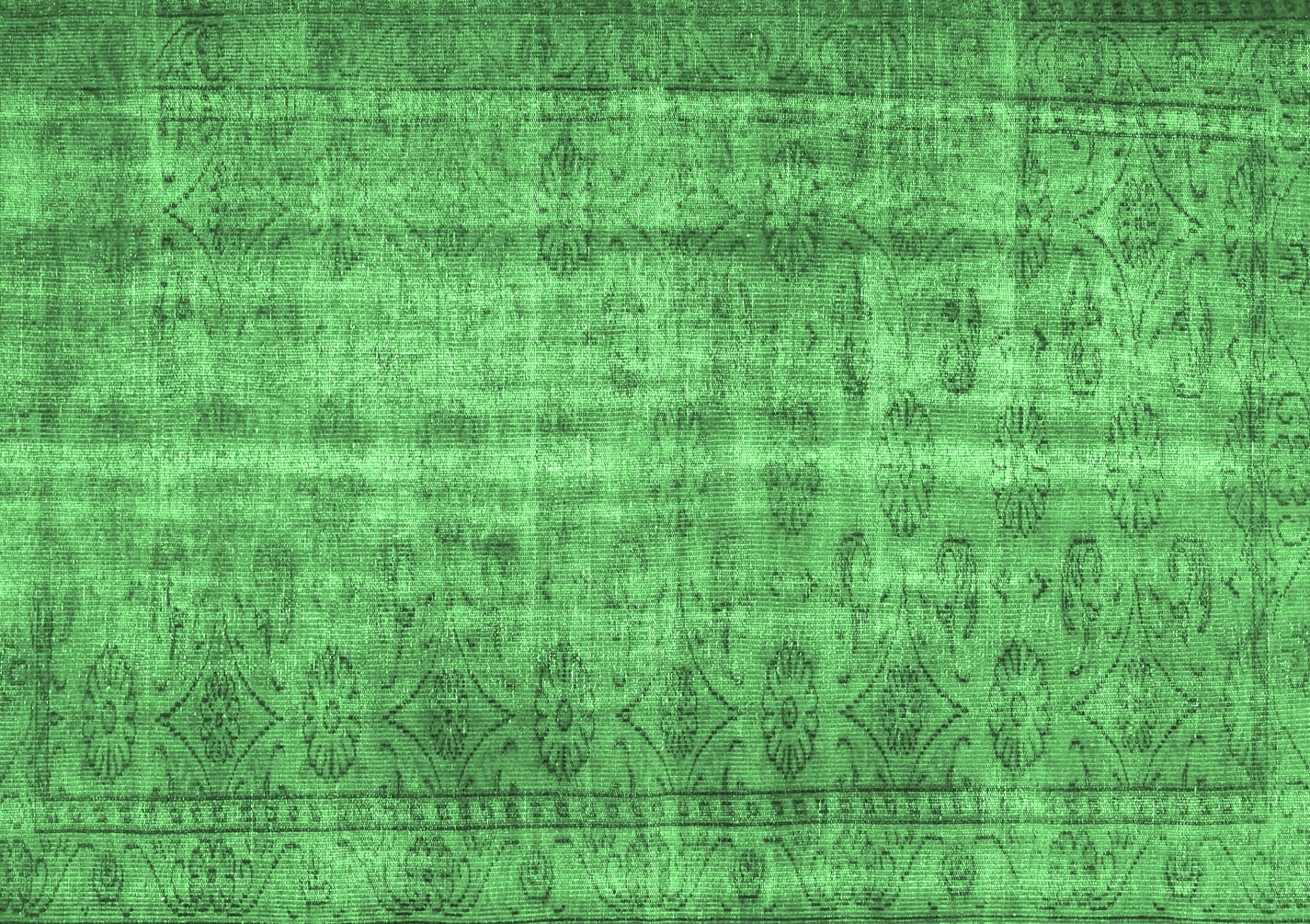 Ahgly Company Indoor Rectangle Abstract Emerald Green Contemporary Area ...