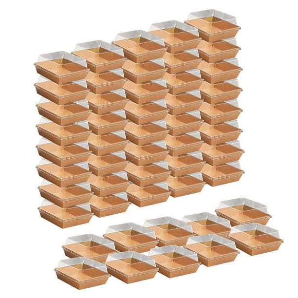 Shangren 50x Food Boxes with Clear Lid Packaging Box for Donuts ...