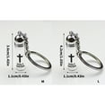 Clear Glass Crucifix Keychain With Secure Locking Mechanism Compact ...