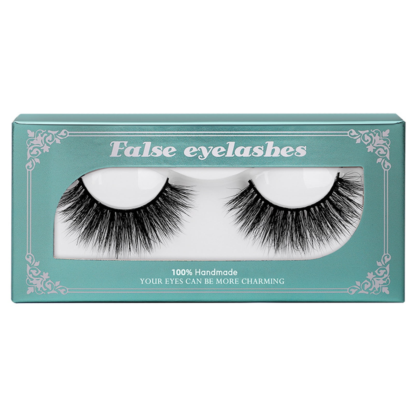 huanledash 1 Pair False Eyelashes Natural Look 3D Wispy Curly Fluffy ...
