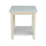International Concepts Solid Wood Solano End Table Unfinished - Walmart.com