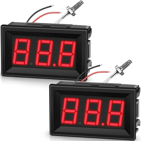 2 Pieces -30-800 Degree Centigrade Digital Temperature Meter with 0.5 m ...