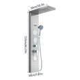 WAASOSCON Shower Panel Tower System Digital LED Smart Shower Panel ...