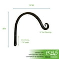 Achla Designs TSH-04, 8 inch Curved Up Wall Bracket Hook, 8-inch, Black ...