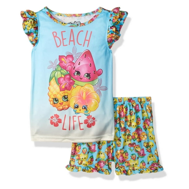 Shopkins Girls Ruffle Pajama Short Set - Walmart.ca