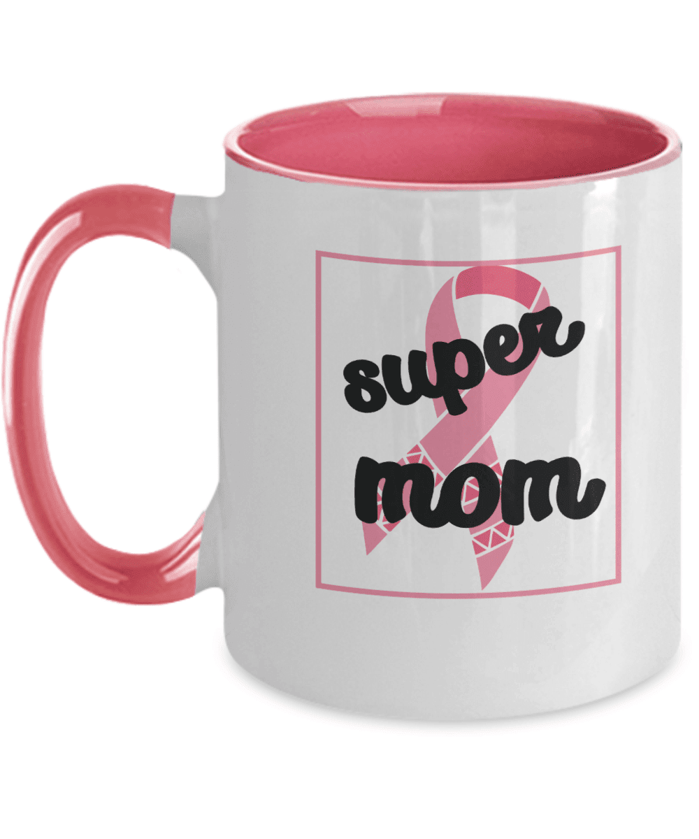 Breast Cancer Super Mom Pink Mug - Walmart.com