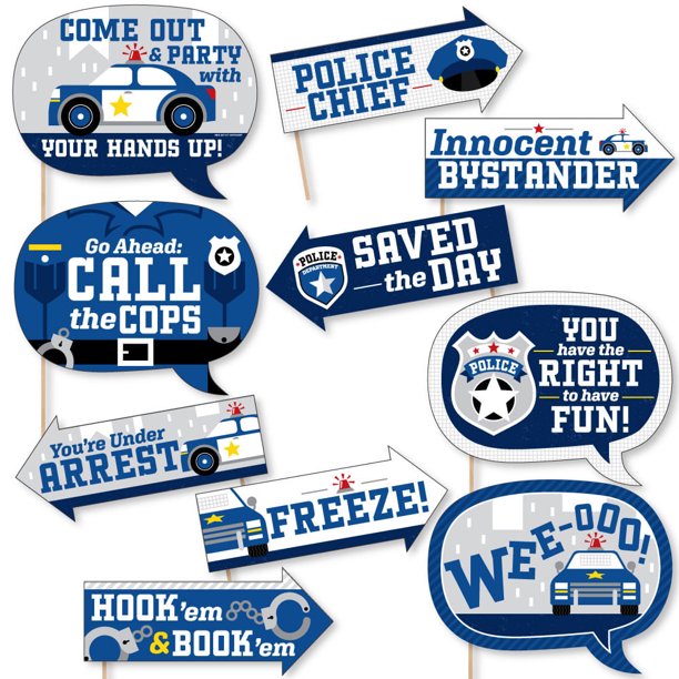 Big Dot of Happiness Funny Calling All Units - Police - Cop Birthday ...
