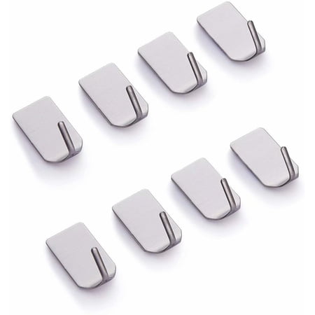 8 Piece Hook Self Adhesive Hook Towel Hook Bathrobe Hook Kitchen ...