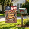 1pc Vintage Brick Background Patriotic Labor Day Garden Flag 12x18 Inch ...