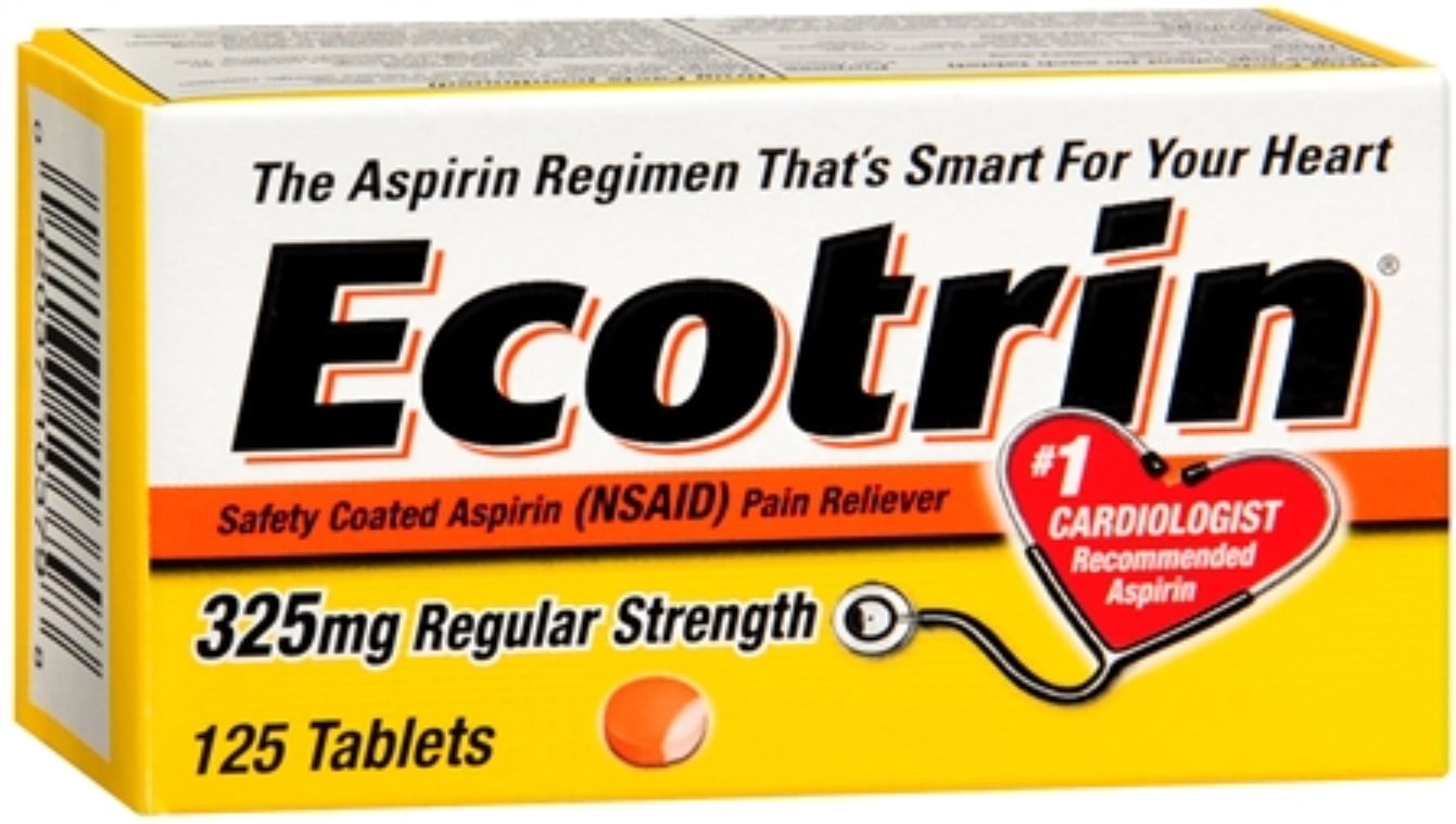Ecotrin 325 mg Regular Strength Tablets 125 ea (Pack of 3) - Walmart.com