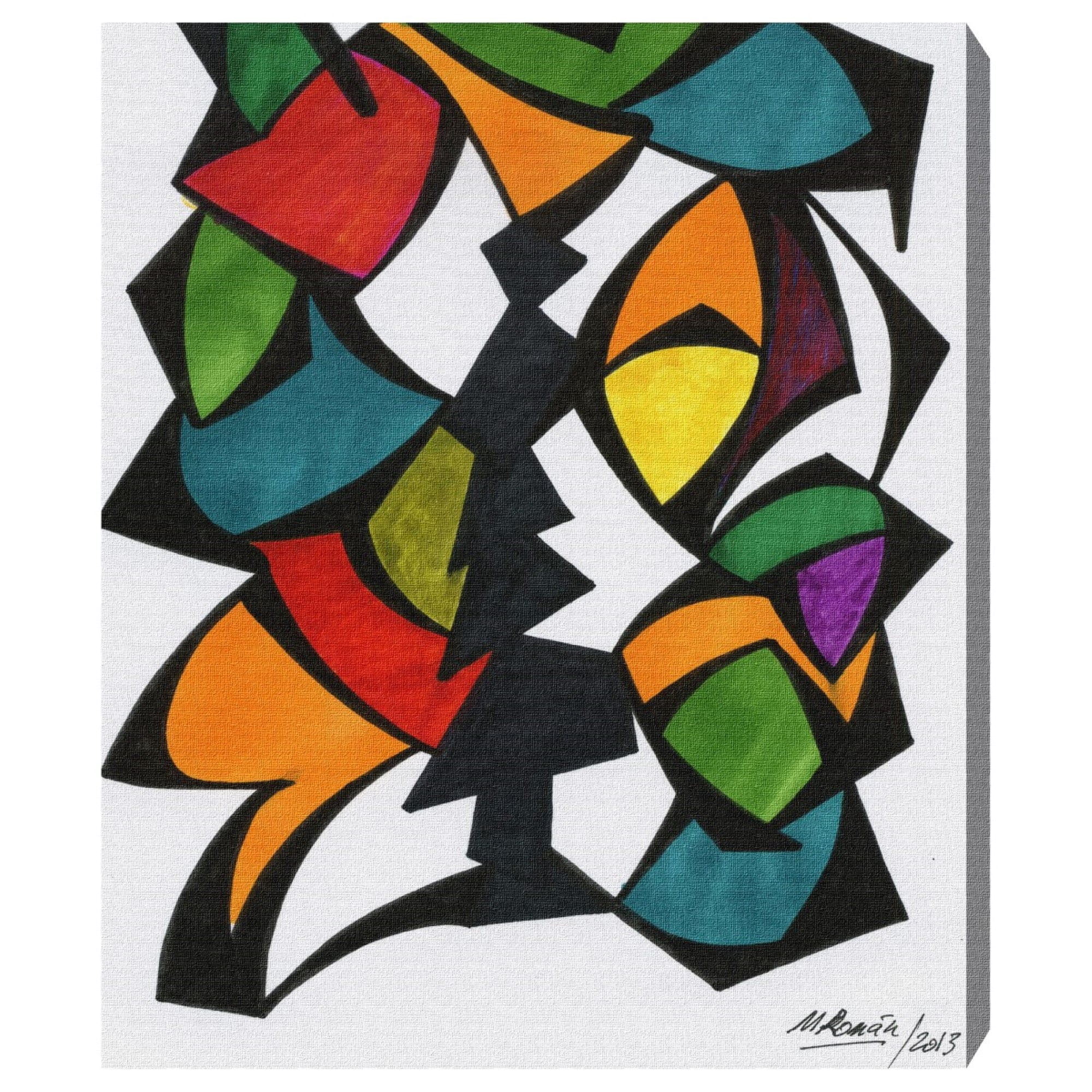 Runway Avenue Abstract Wall Art Canvas Prints 'Manuel Roman - Rhythmus ...