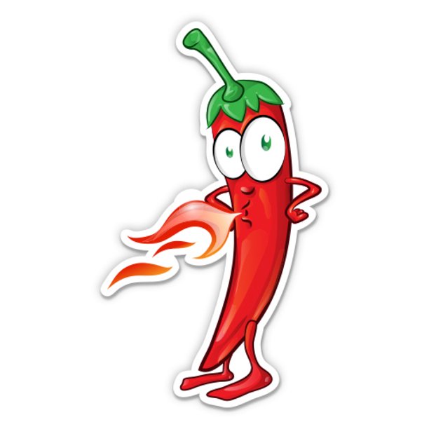 Hot Chili Pepper Spicy - 7" Vinyl Sticker - For Car Laptop I-Pad ...