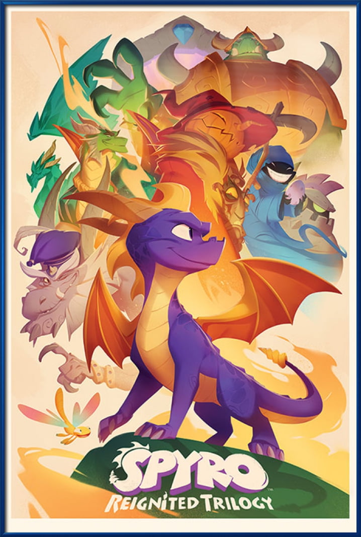 Spyro Reignited Trilogy - Framed TV Show & Gaming Poster (Spyro Solo ...
