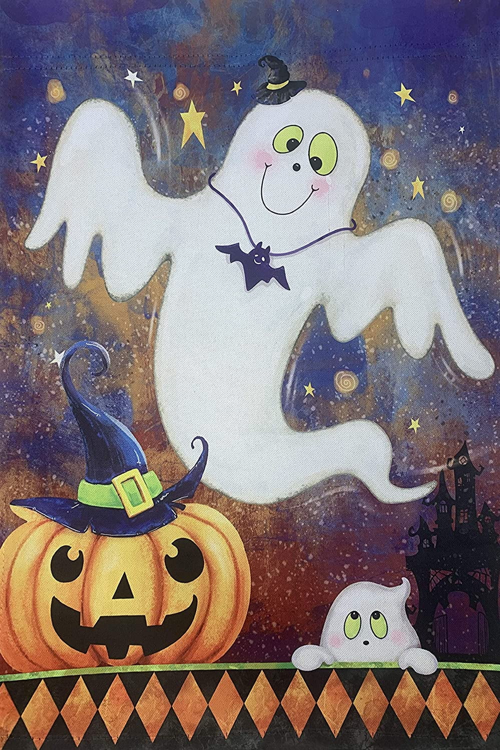 Ghastly Ghouls Halloween Party Flag - 12" x 18", Double Sided, Baby ...