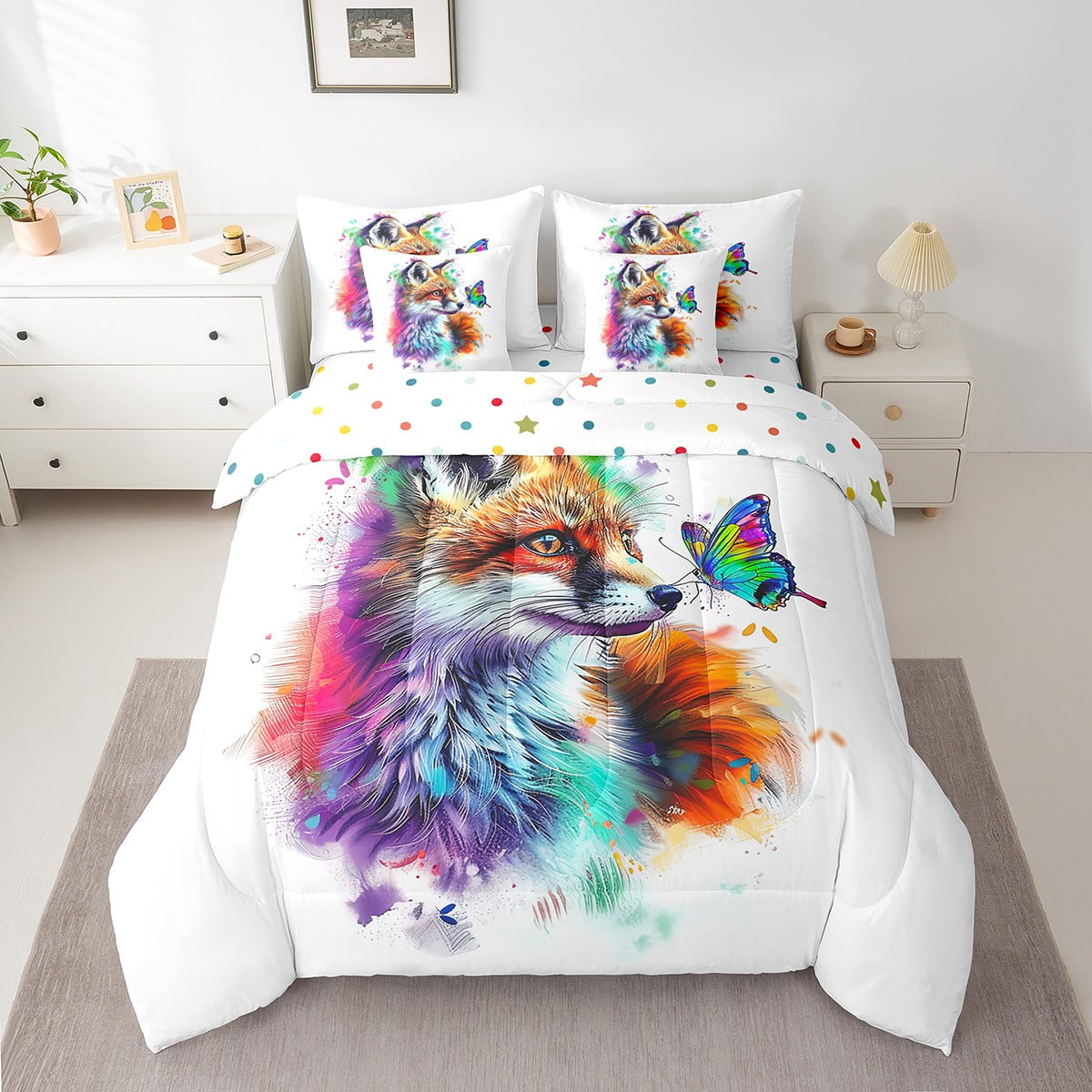 Click here for Yst Cartoon Fox Bed In A Bag 7pcs For Kids Toddler... prices