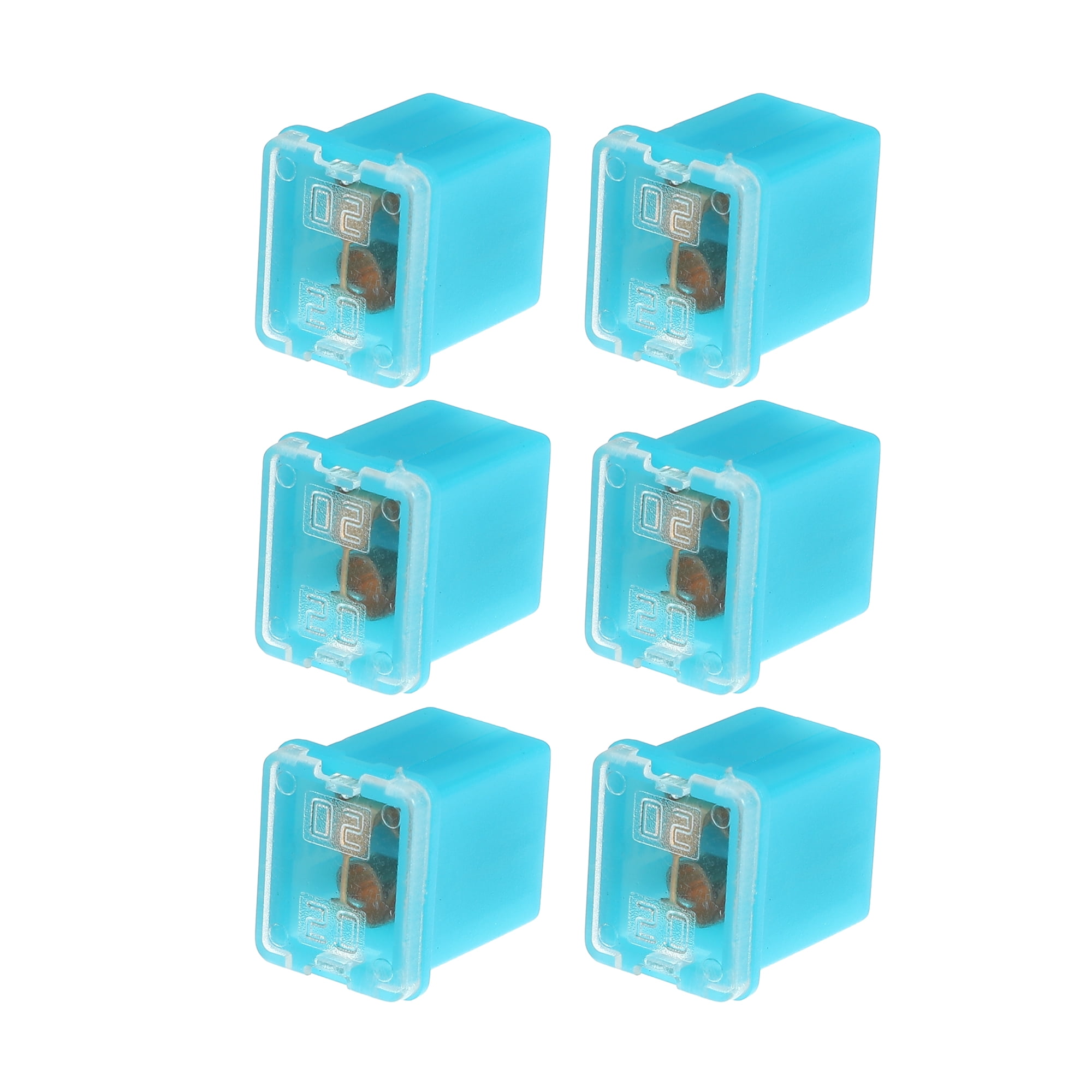 Unique Bargains 6 Pcs Mini Box Shaped Fuse 20 Amps Universal for Pickup ...